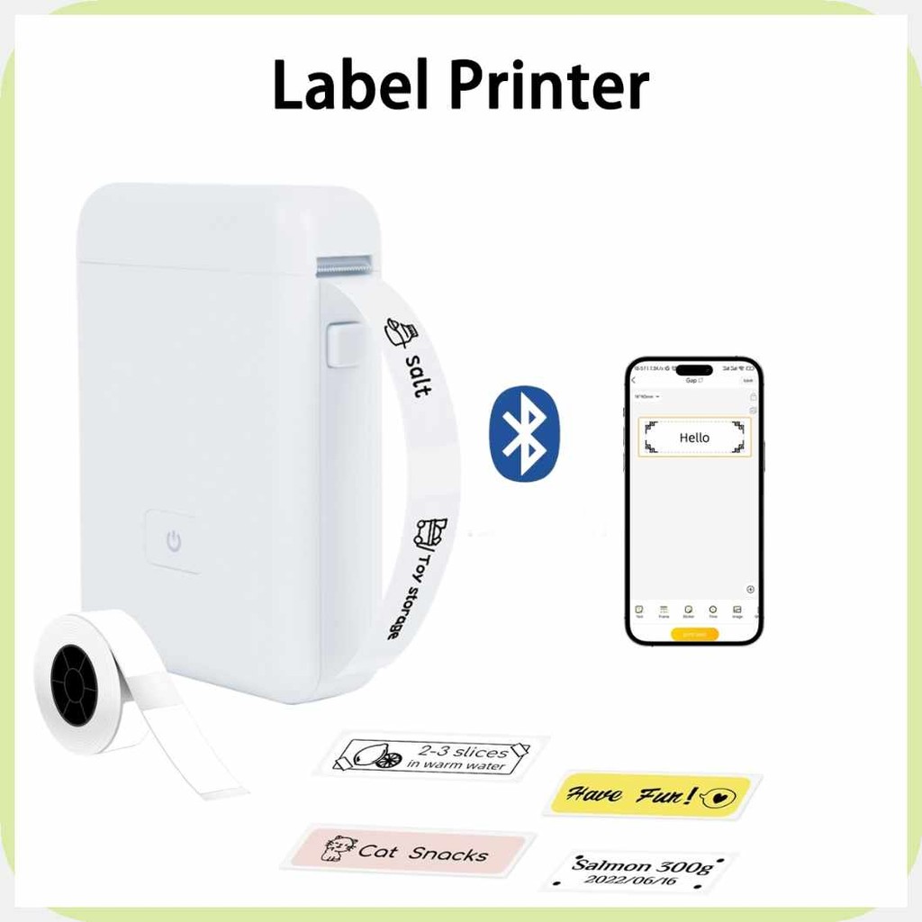 HP2&o&Portable&Label&Printer&Maker&Cable&mz
