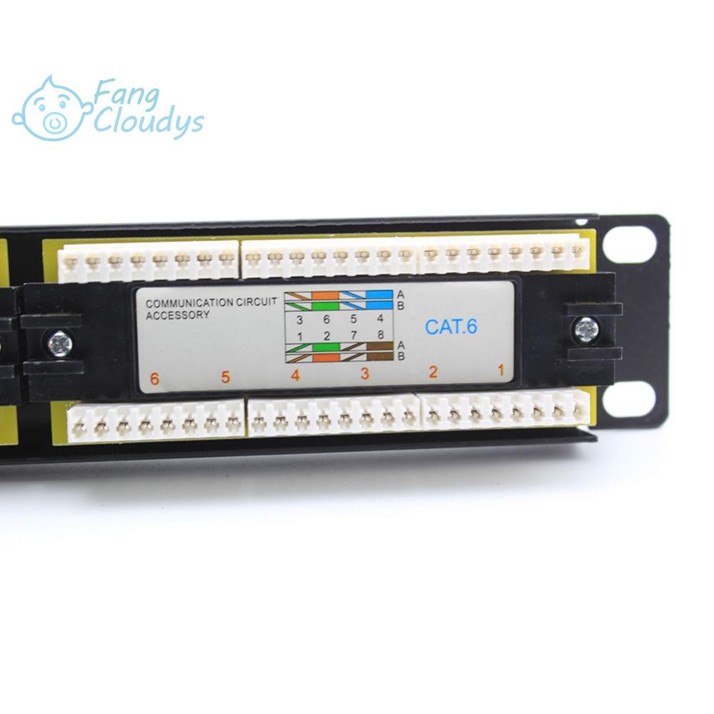 EY# 12 Port CAT6 Patch Panel RJ45 Networking Wall Mount Rack Bracket ...