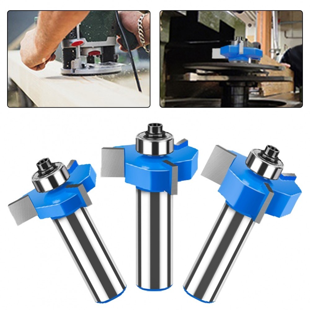 T Slot Woodworking Router Bit Set Featuring Multiple Sizes and ...