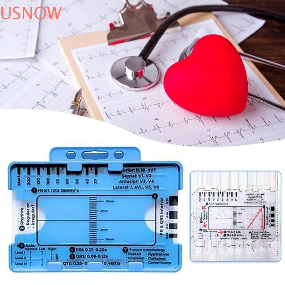 USNOW ECG 7 Step Ruler Card, Interpretation Portable Pocket Ecg/Ekg ...
