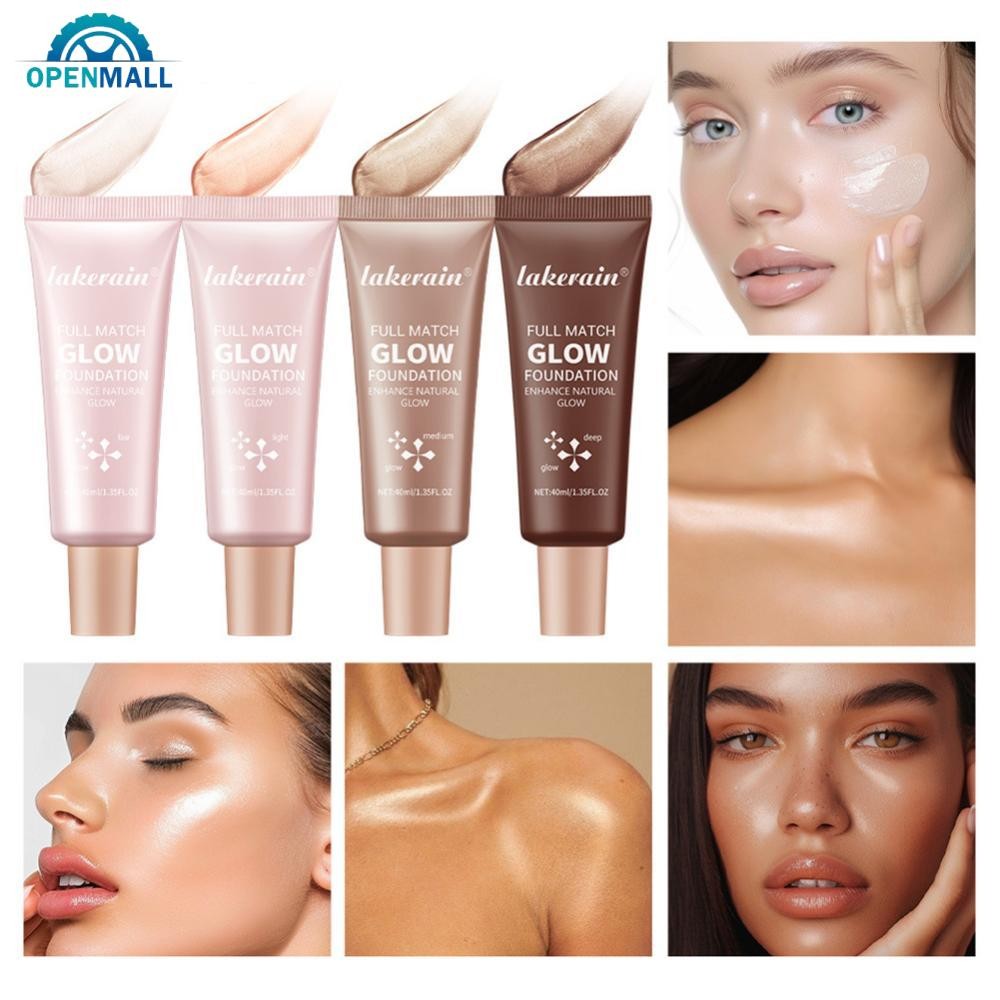 OPENMALL 4 Colors Glow Shiny Liquid Foundation Natural Long-lasting ...