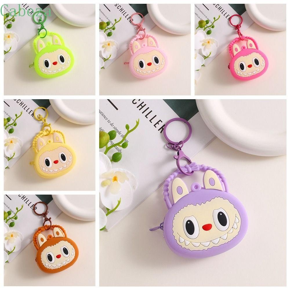 CABEZA Labubu Coin Purse, Kawaii Anime Cartoon Silicone Wallet, Cute ...