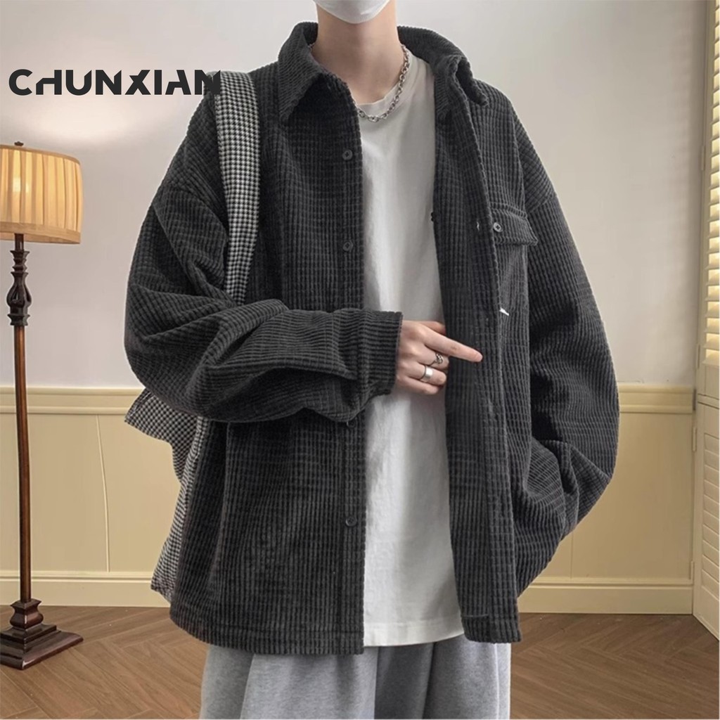 CodKorean Style Jacket Buttons Street Style Pocket Long Sleeve Plain ...