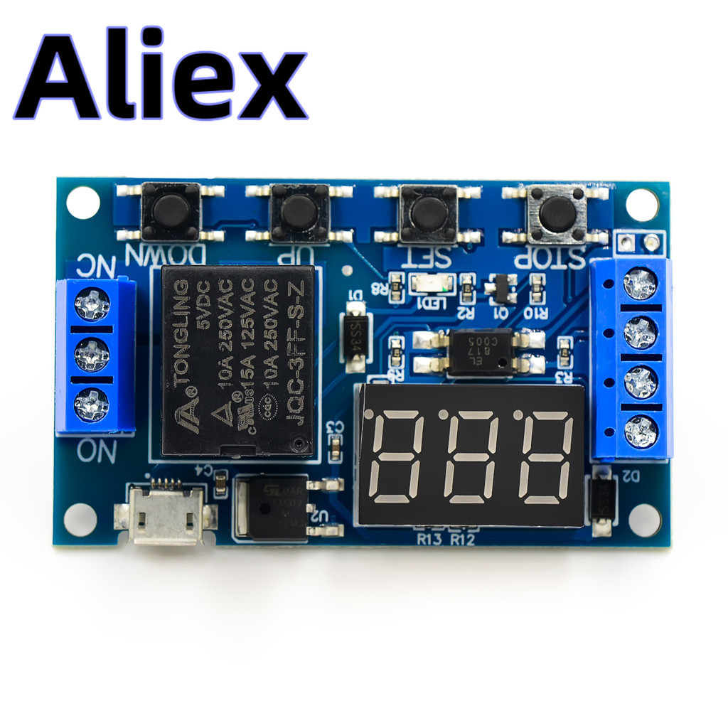 6-30V Relay Module Switch Trigger Time Delay Circuit Timer Cycle ...