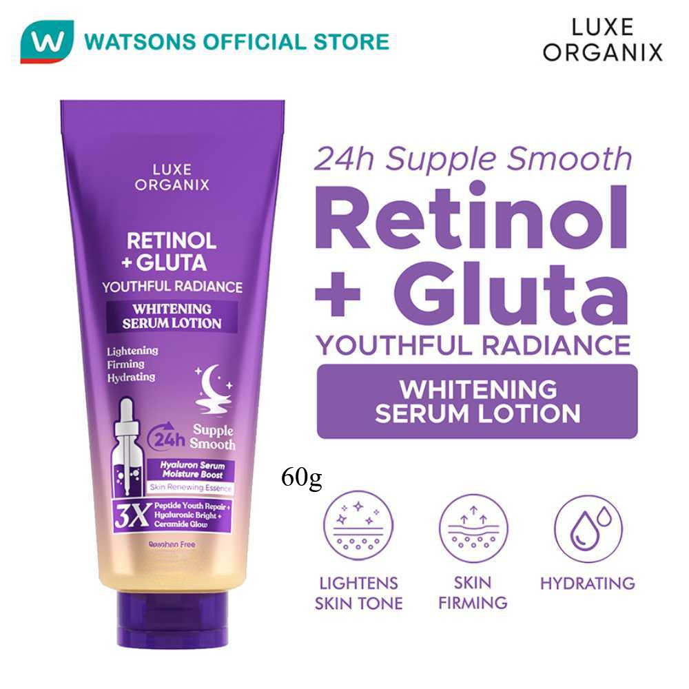 LUXE ORGANIX Retinol + Gluta Whitening Serum Lotion 60ml | Shopee ...