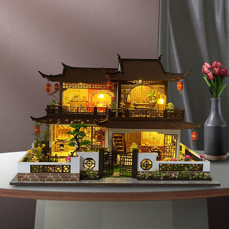 American diy Handmade Cabin Xixi Flower Room Chinese Style Retro ...