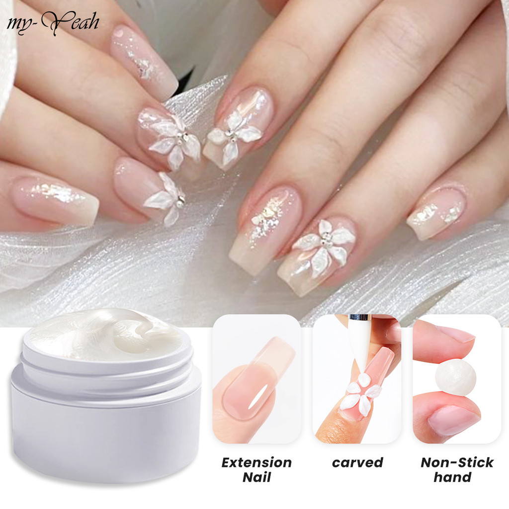 Myyeah 3D Sculpture Nail Art Painting Gel Pearl Shell Thread Carved Gel ...