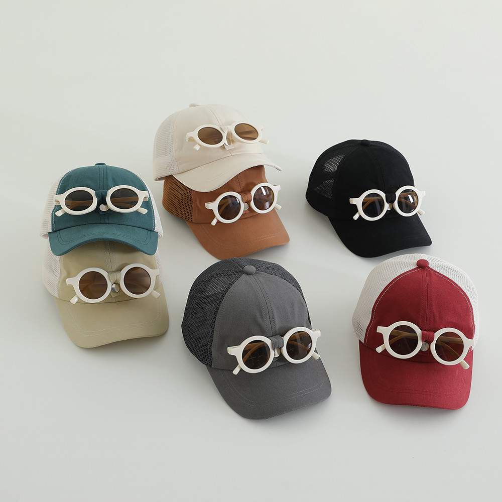 Detachable Sunglasses Baseball Caps Children Spring Autumn Thin Cap ...