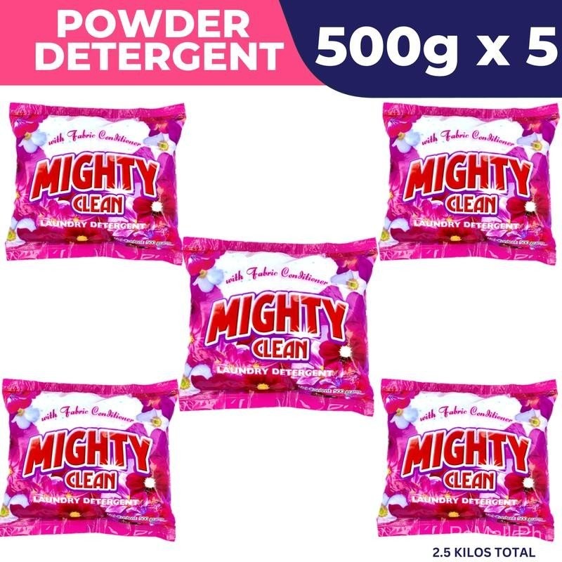 Mighty Clean Detergent Powder Floral Blossom - 2.5kgs - Powder PINK 500 ...