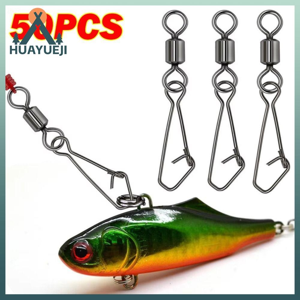 HUAYUEJI Rolling Swivel, 8 Word Loop Snap Bearing Fishhook Lure Swivels ...