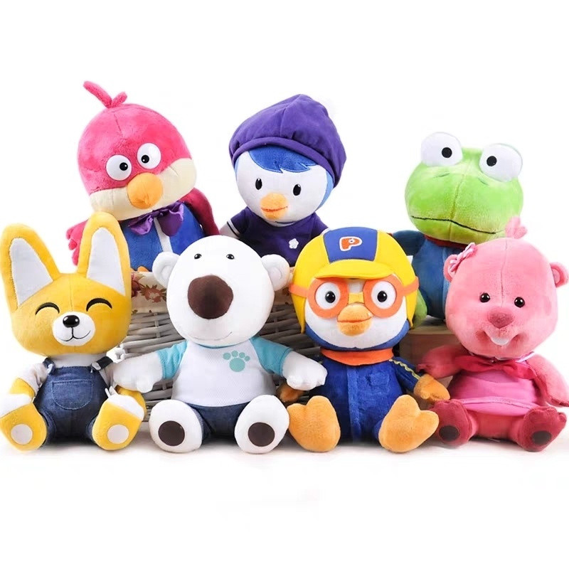 Official Pororo Plush Doll Soft Cartoon Toy Kids Birthday Gift Korean ...