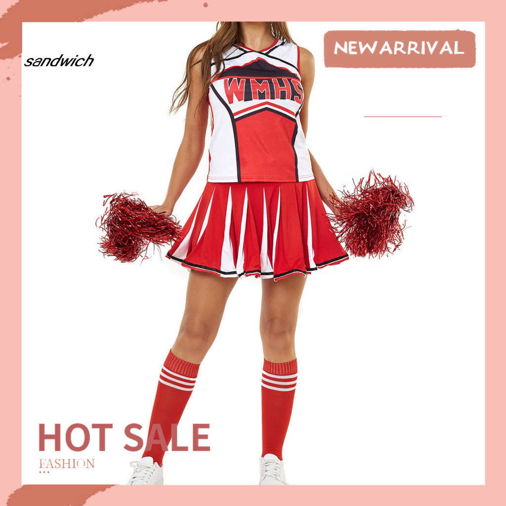 SAND Vibrant Cheerleading Uniforms High School Cheerleader Costume Set ...