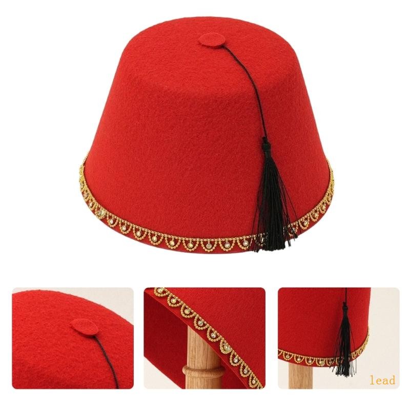 lead Traditional Fez Hat Turkish Caps for Adult Men Breathable Round ...