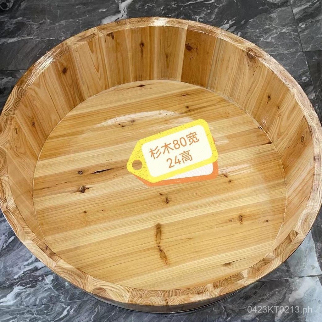 Fragrant Cedar Bath Tub for Adults and Babies, Round Wooden Tub for ...