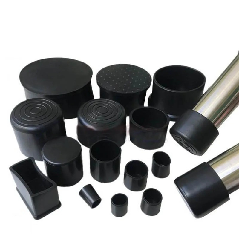 Rubber Footing Round Tube Furniture Chair Table Foot Cover PVC Floor ...