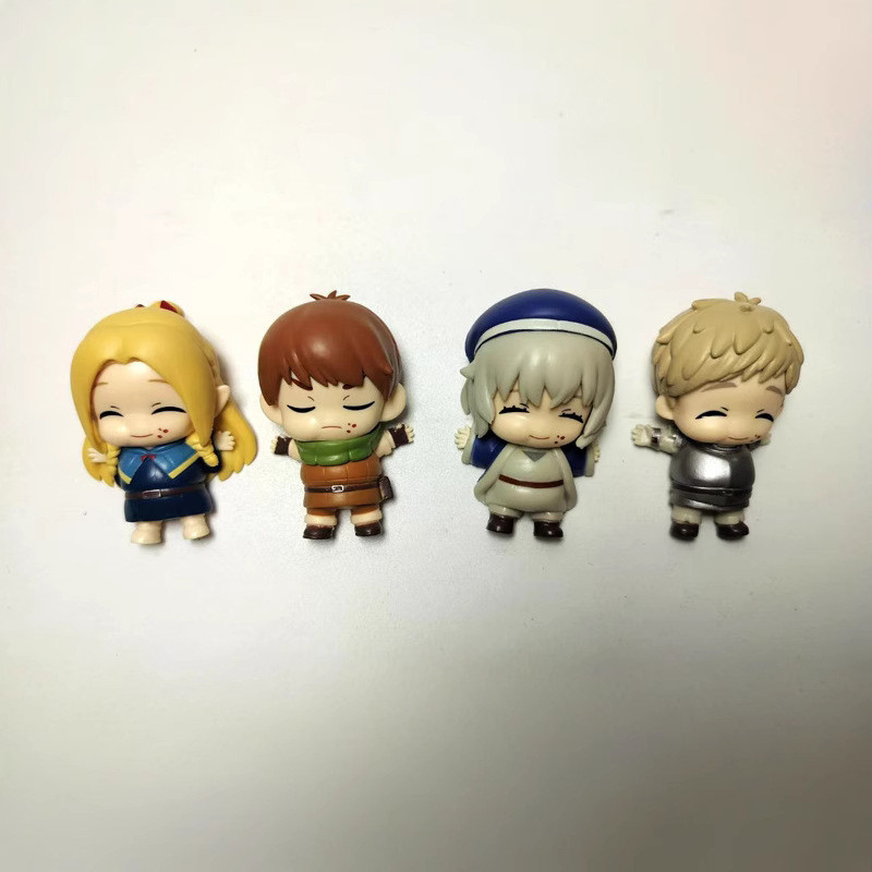4pcs/set Laios Laius Marsilla Delicious in Dungeon meshi action figure ...