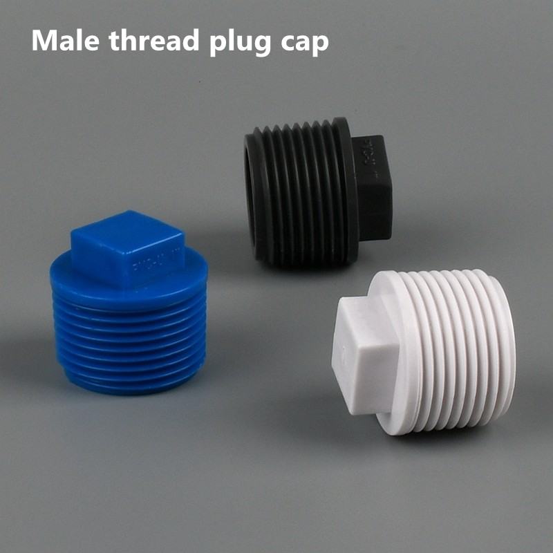 2-15pcs 1/2" 3/4" 1" Inch PVC Male Thread End Plug Connector Water Pipe ...