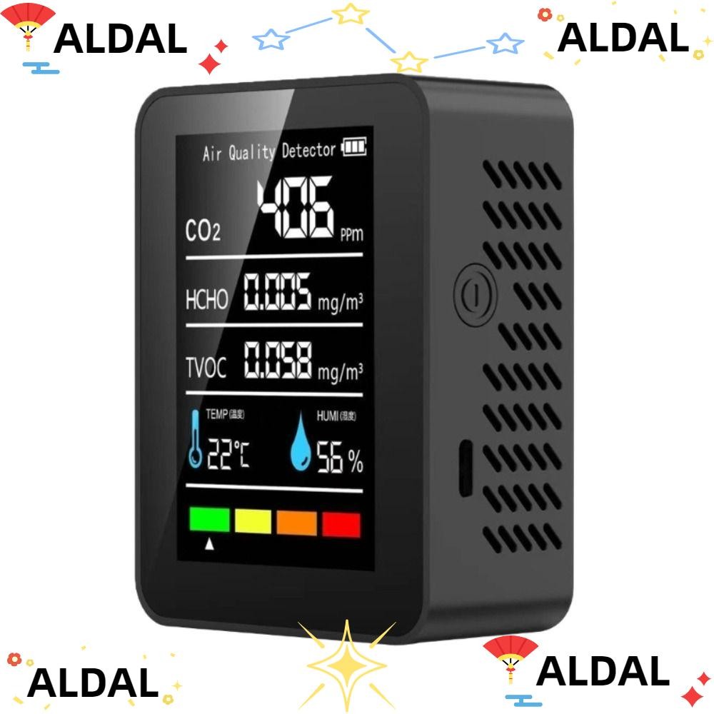 ALDAL 5 in 1 Air Quality Detector, Indoor Smart HCHO CO2 TVOC Tester ...