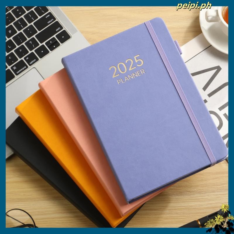 2025 A5 English Calendar Planner Elastic Band Notebook Strap Book ...