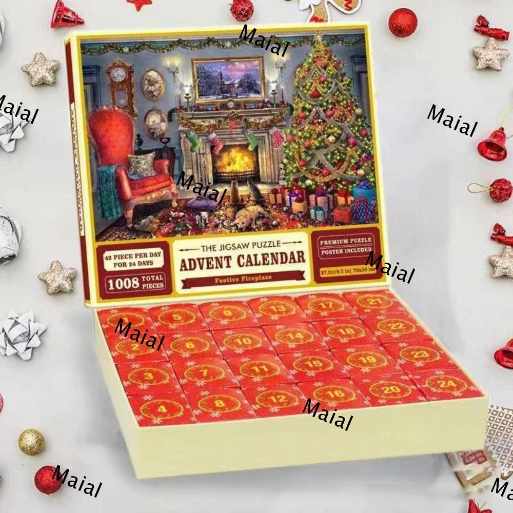 MAIAL Christmas Advent Countdown Boxes, Paper with 24 lockets Chirstmas ...