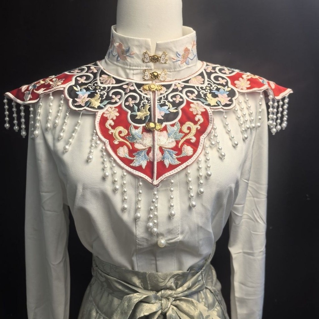 Hanfu Graduation Wedding Bride Bridesmaid Heavy Industry Pearl ...