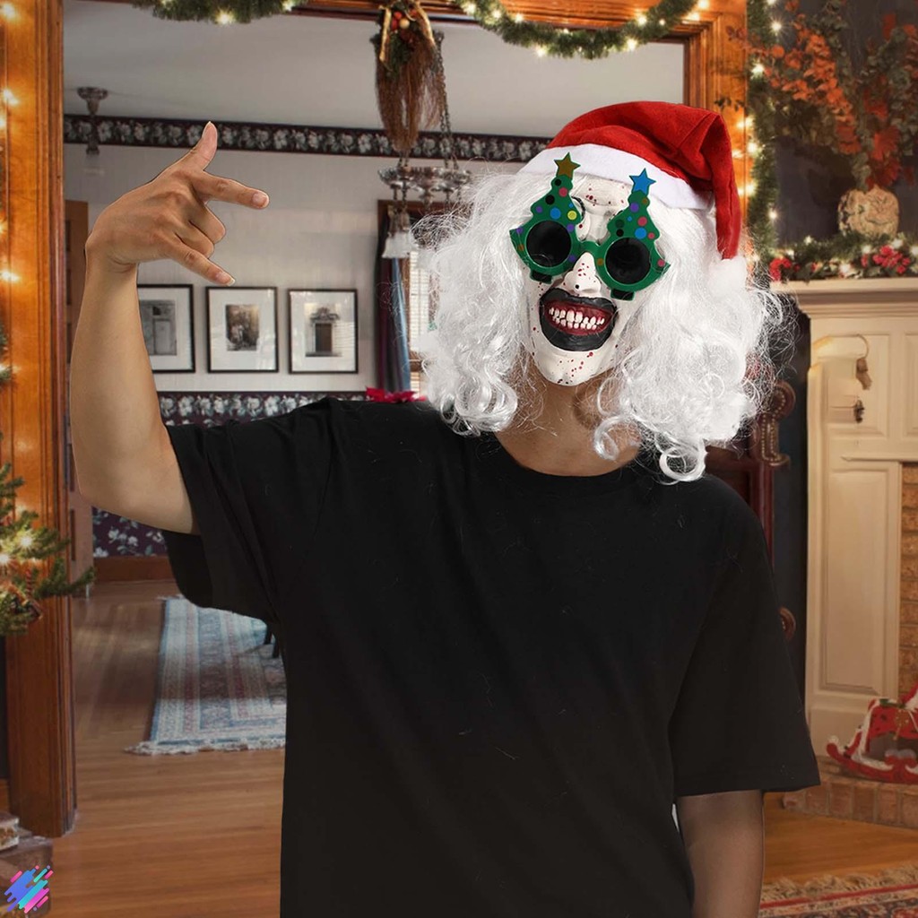 Art the Clown Christmas Tree Glasses Terrifier Anime Cosplay Costume ...