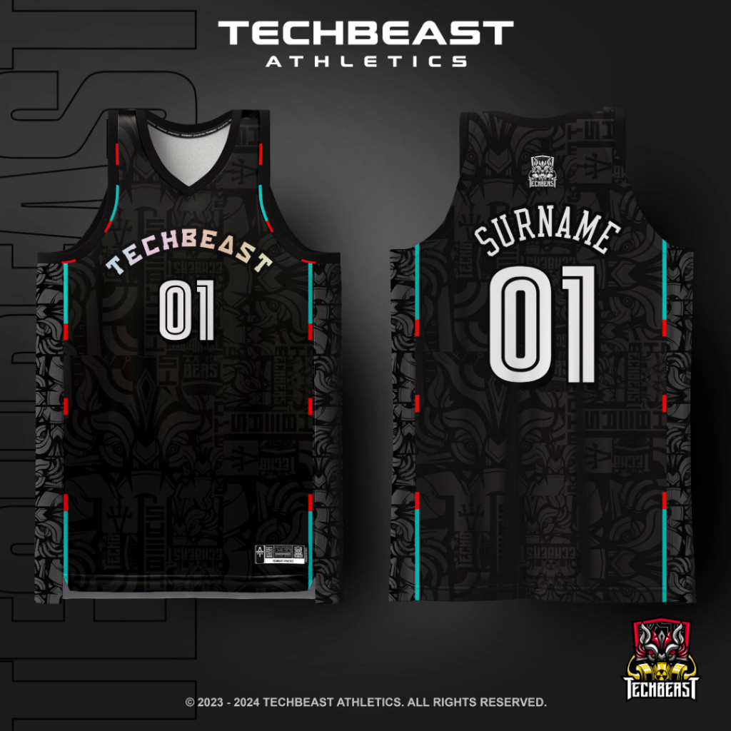 Kaizen Full Sublimation Basketball Jersey Techbeast ( CUSTOM NAME + NUMBER ) | Shopee Philippines