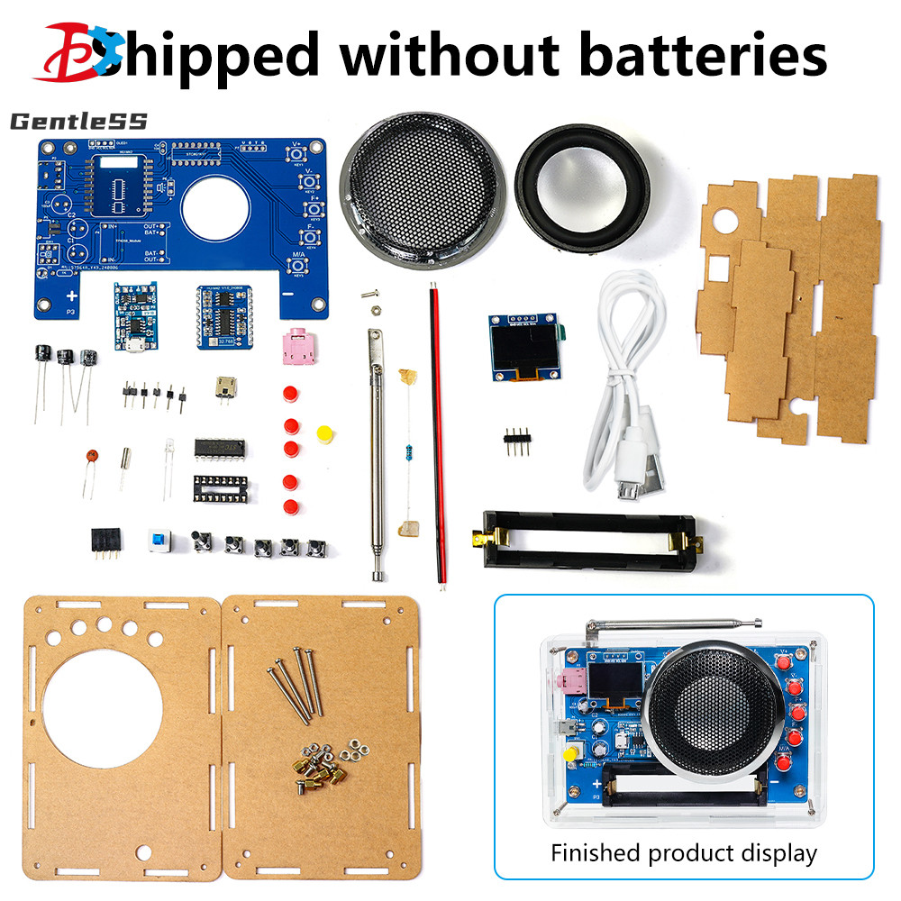 OLED Display Radio Assembly Kit Rechargeable FM Circuit Board ...