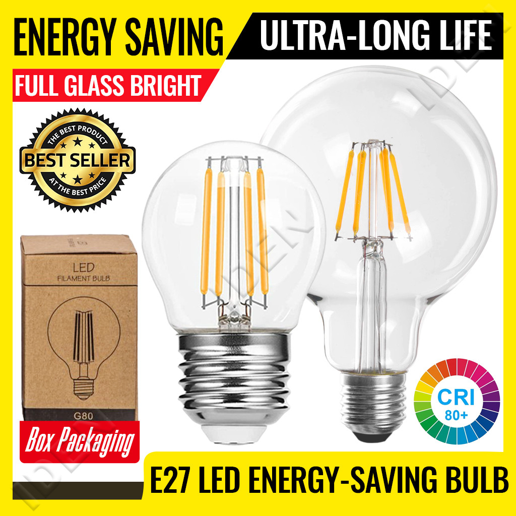 E27 Edison Bulb Retro Filament Bulb Vintage Bulb LED Light Bulb 4 Watts ...