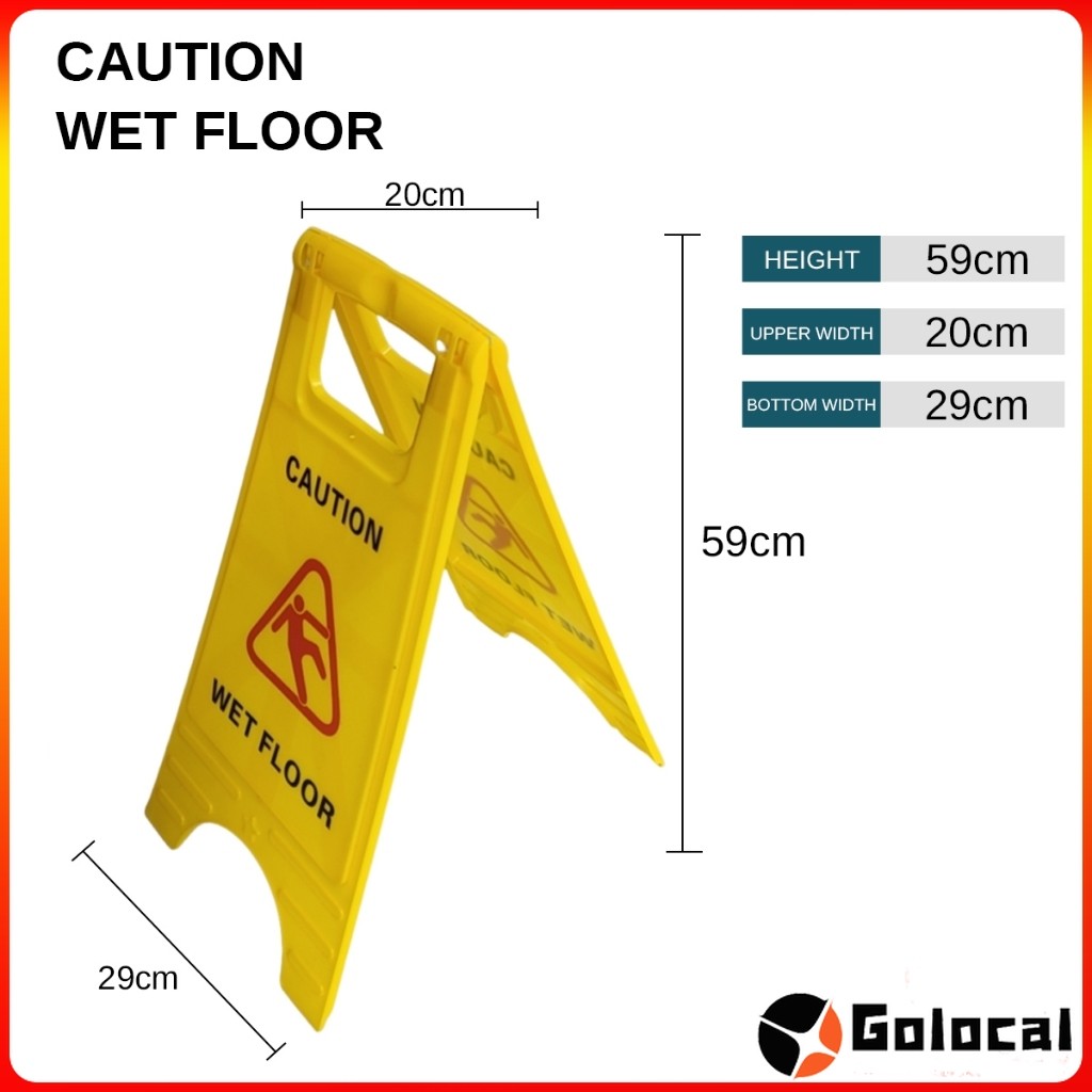 GoLocal Foldable No Parking Signage Caution Wet Floor Signage Eye ...