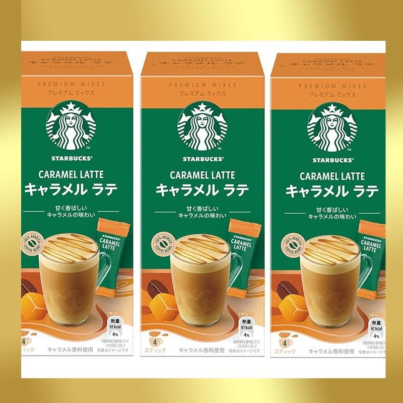 Nestle Starbucks® Premium Mix Caramel Latte Stick Coffee 4P x 3 boxes ...