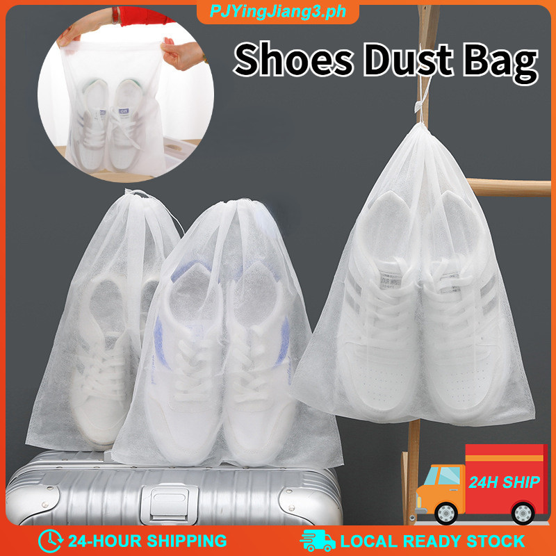 Thickened Shoe Dust Bag with Drawcord Non-woven Shoe Storage Bag ...