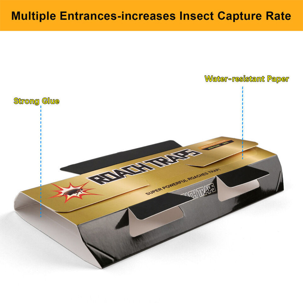 100Pcs Cockroach Killer Cockroach Traps Sticky Baited Roach Traps Roach ...