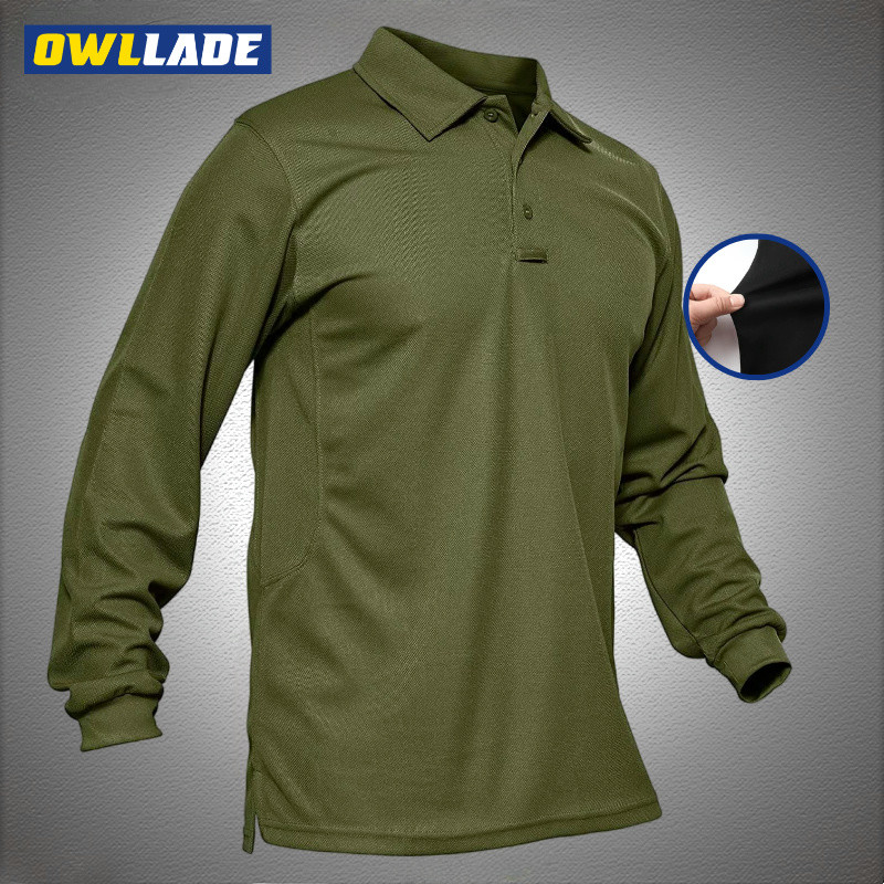 OWLLADE Tactical Cargo Polo Men In Green IXLP A01 2T | Shopee Philippines