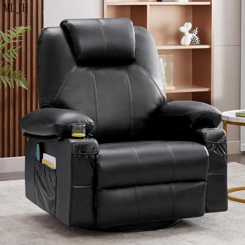 Oversized Swivel Rocker Recliner Chair with Heat and Massage, 360 ...