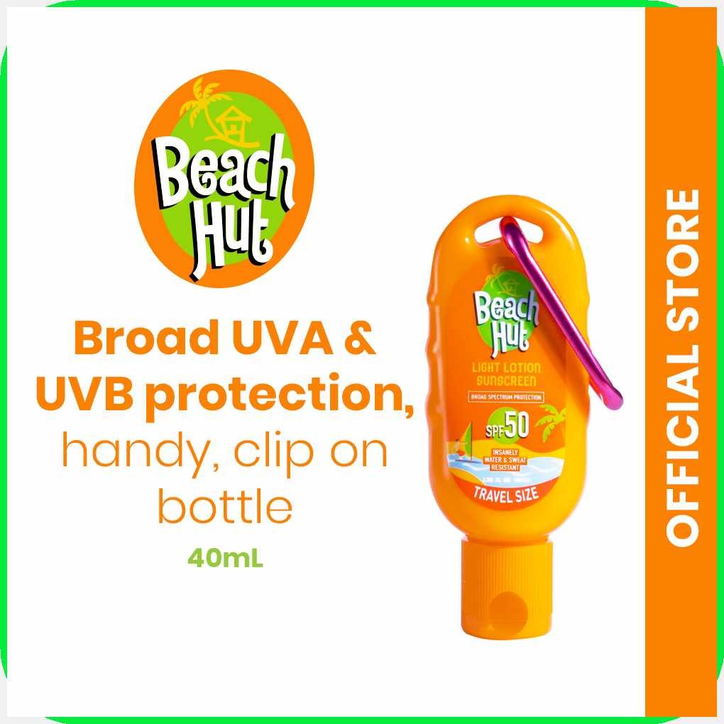 Beach%t=Hut-CYSunblockvZSPF50cbLightwvLotionKbSunscreenlc#40ml | Shopee ...