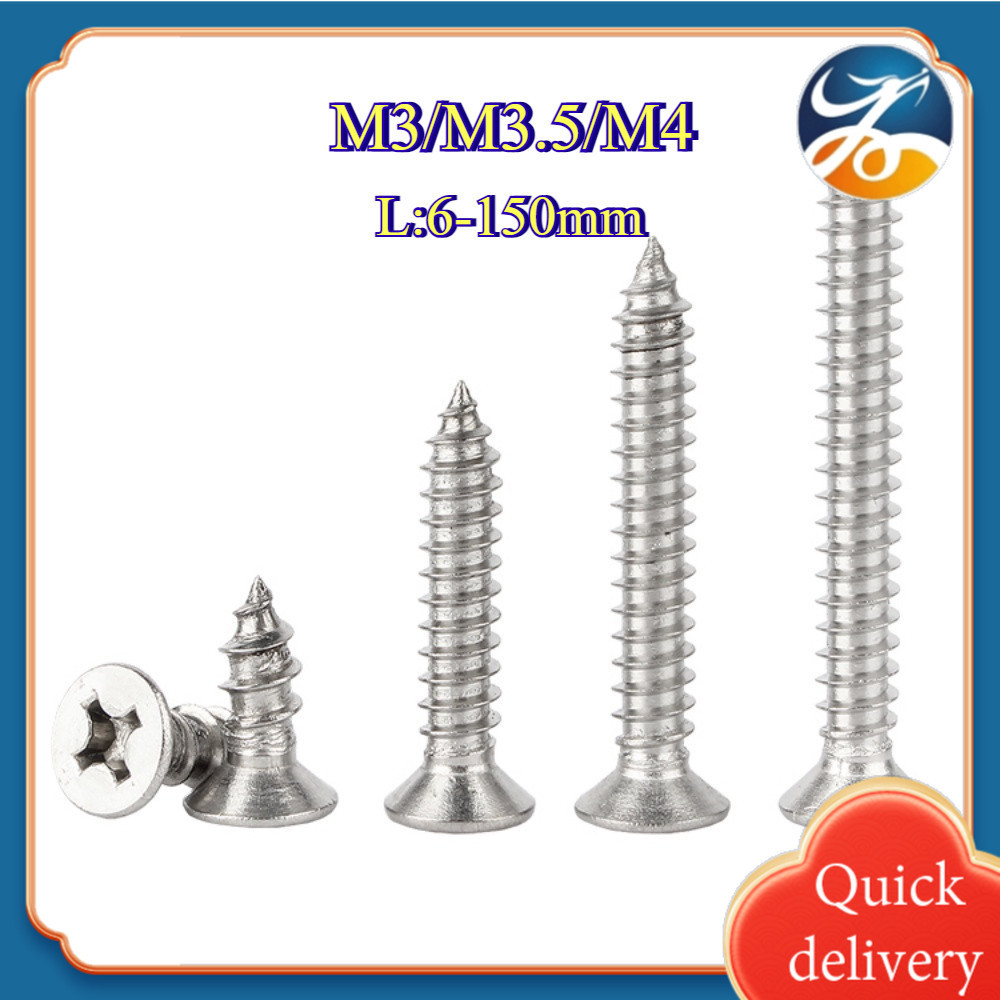 M3/m3.5/m4 SUS304 Countersunk Flat Self-Tapping Screw Extension ...