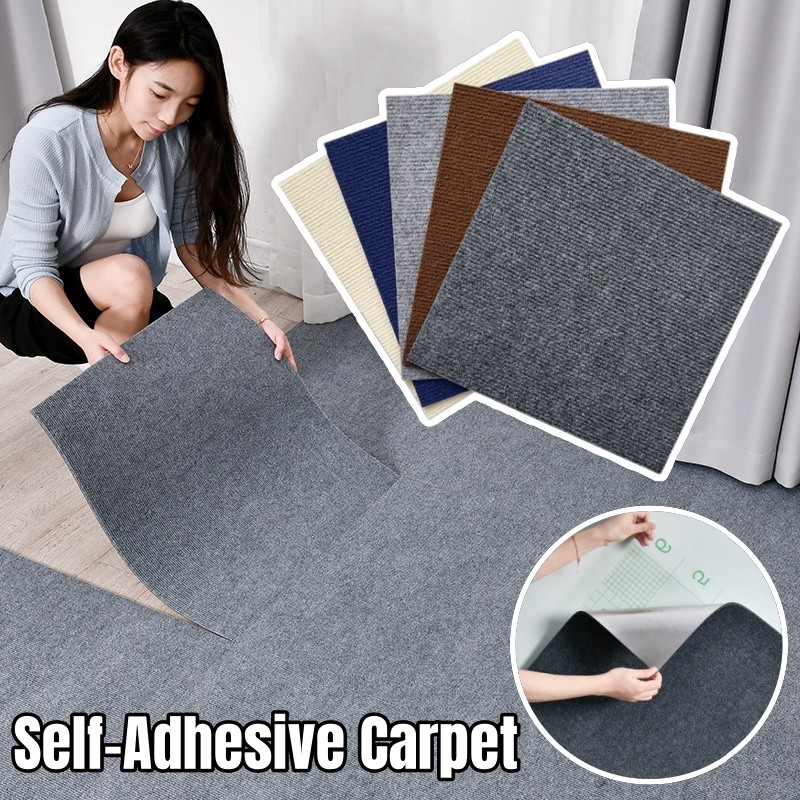 Carpet Floor Self-Adhesive Non-slip Carpet Sticker Square Carpet Mat ...