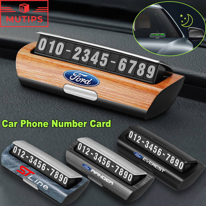 Ford Car Phone Number Display Luminous Plate Holder Car Temporary ...