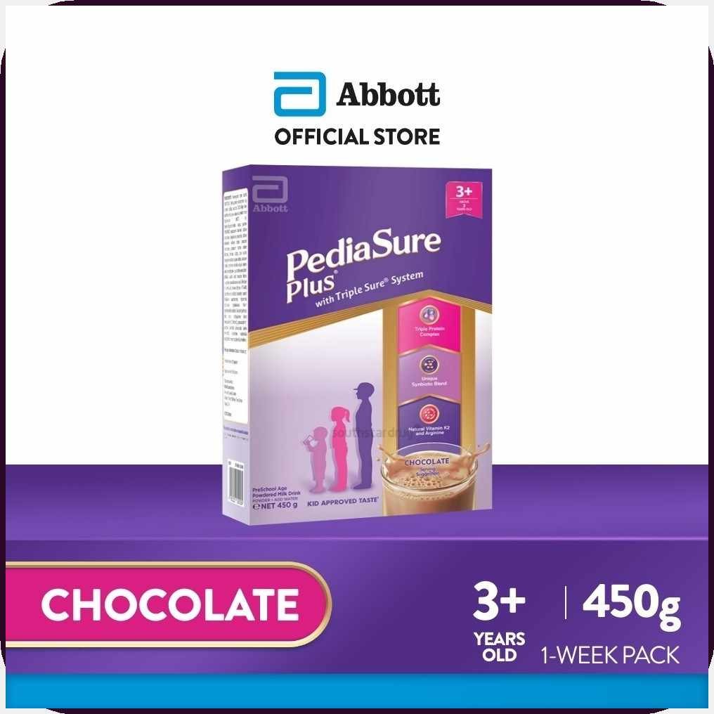 Pediasure@a,Plus{Nl^3+}vG>Chocolate)vR>450g)Xo>for)do>Kids)tH>Above)le>3 Years Old Powdered Milk ...