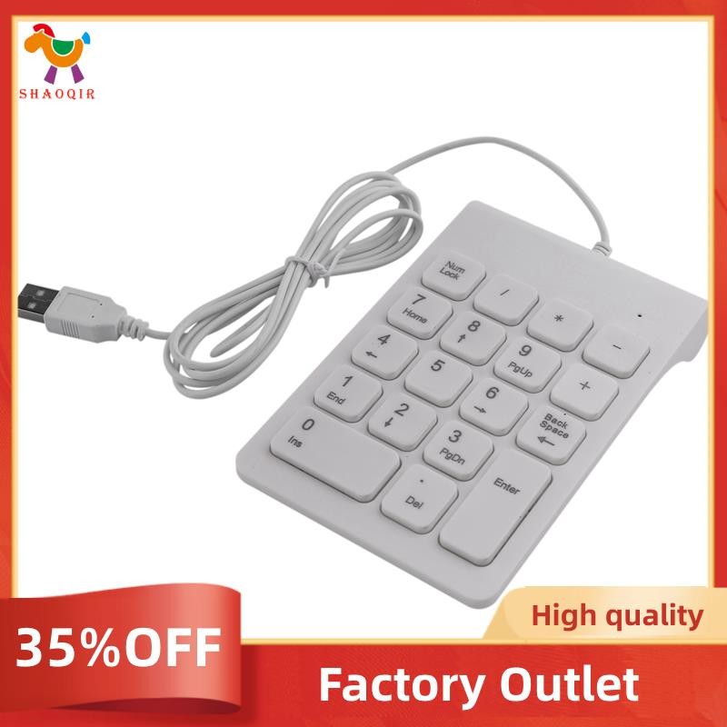 Mini USB Wired Numeric Keypad Numpad 18 Keys Digital Keyboard for Accounting Teller Laptop ...