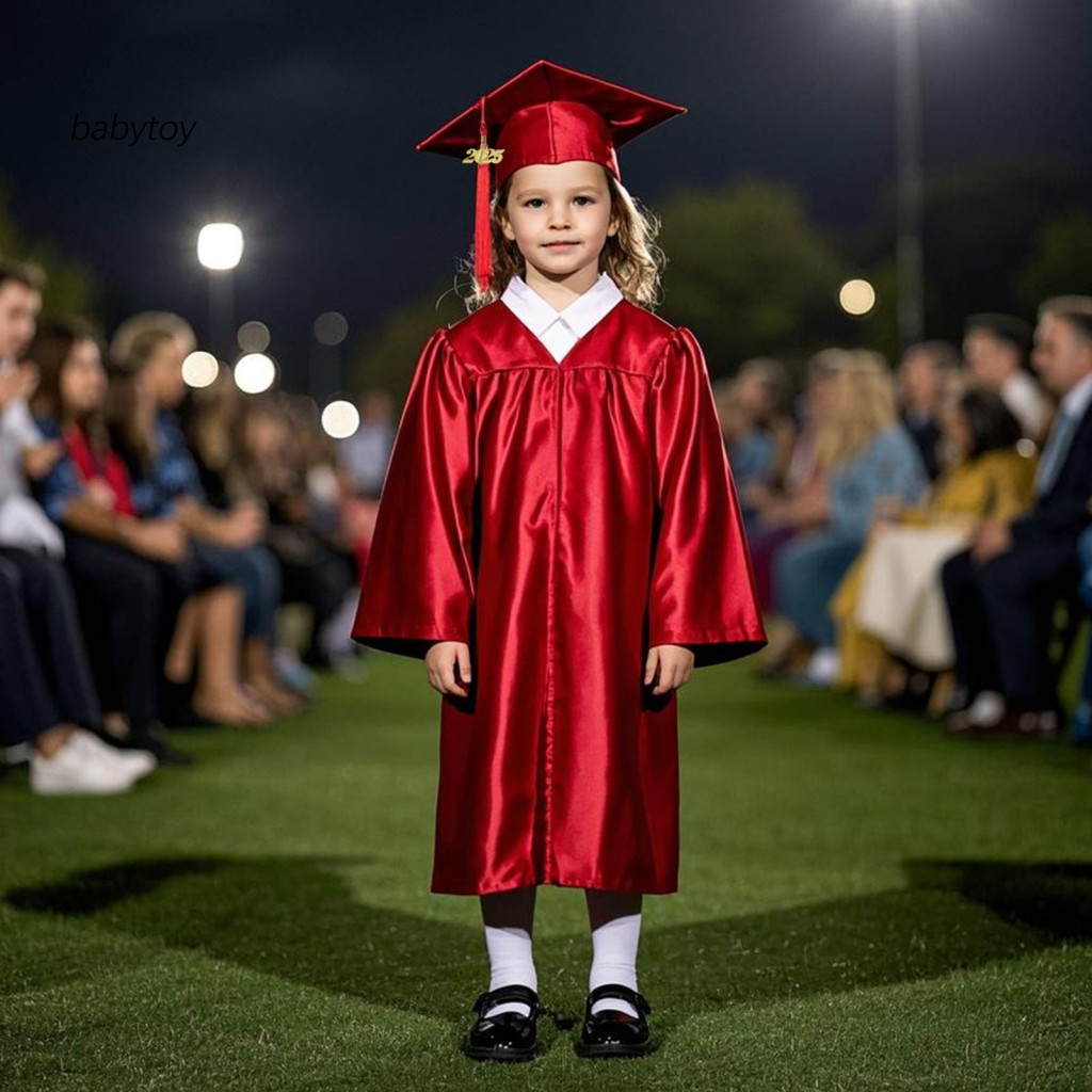 BABY Graduation Cap and Gown Set Matte Finish Cap and Gown Kids ...