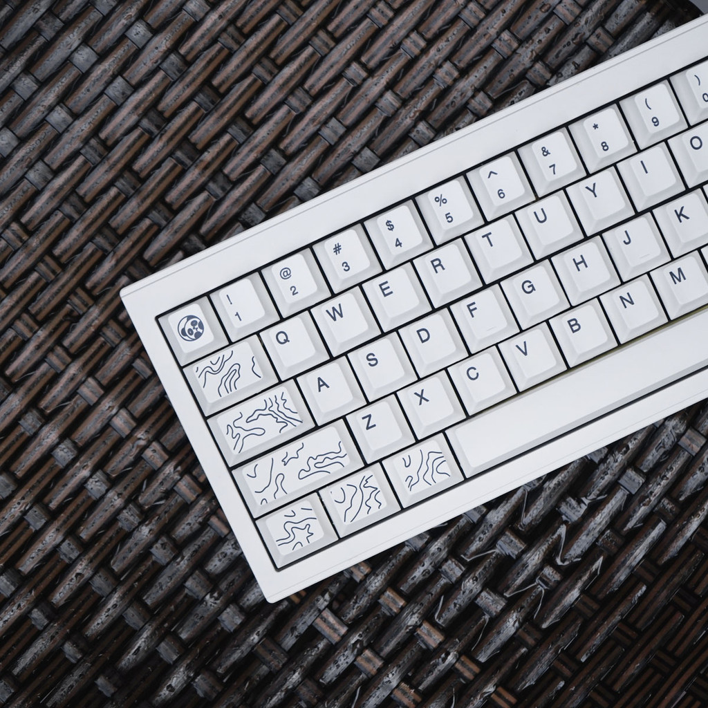 Deskr Canyon Keycaps White line Minimalist BOW Keycaps set for ...