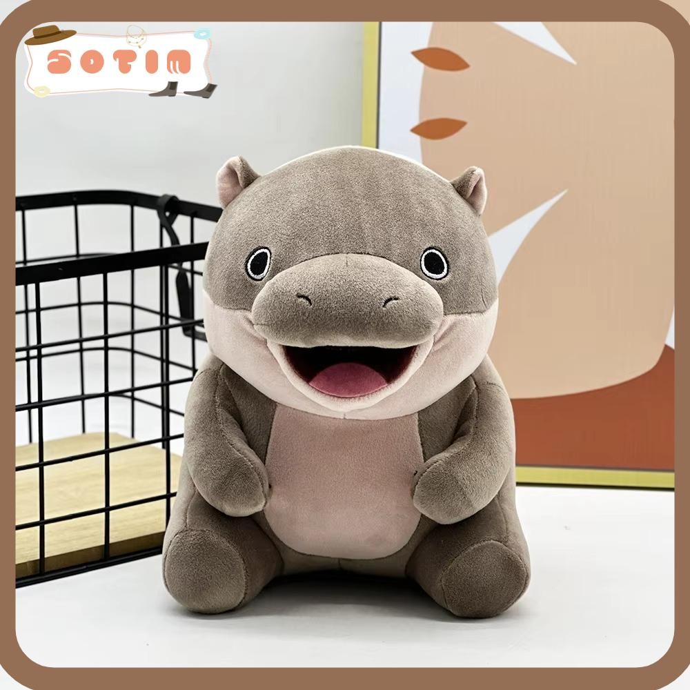 SOTIM Moo Deng Plush Toy, Hippopotamus Baby Soft Moo Deng Backpack ...