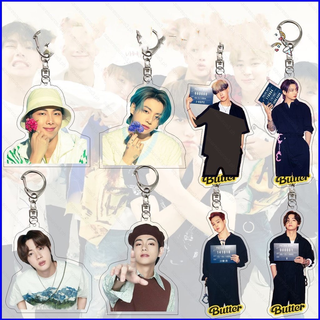 SQ3 BTS acrylic keychain pendant key ring RM Jin SUGA j-hope Jimin V JUNG KOOK QS3 | Shopee ...