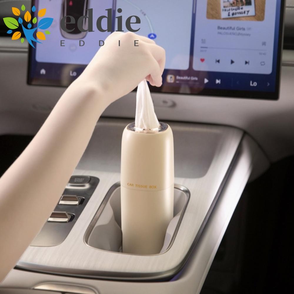 26EDIE Car Tissues Cylinder, Refillable Tissue Dispenser Round Tube ...