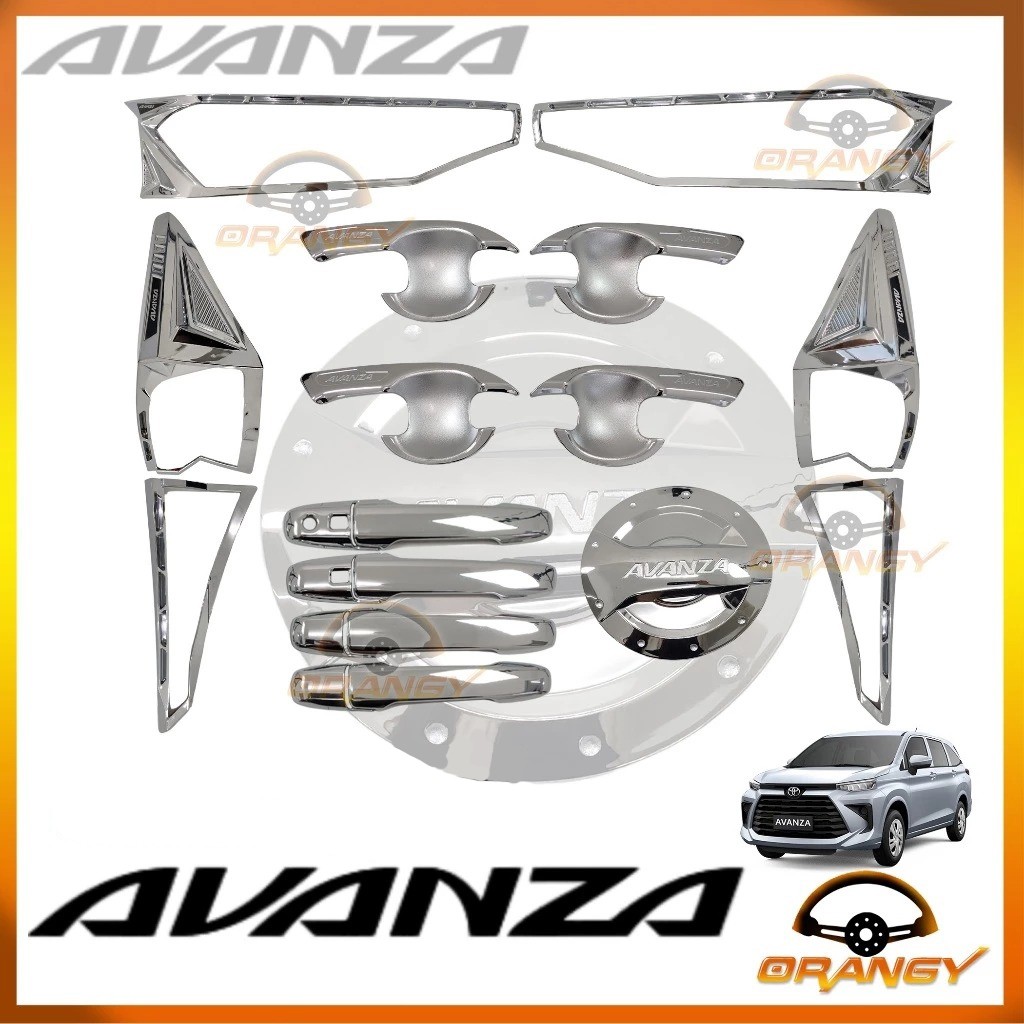 Toyota Avanza 2022 to 2025 G/E/J Variant Garnish Combo Set Cover Chrome Thailand Quality ...