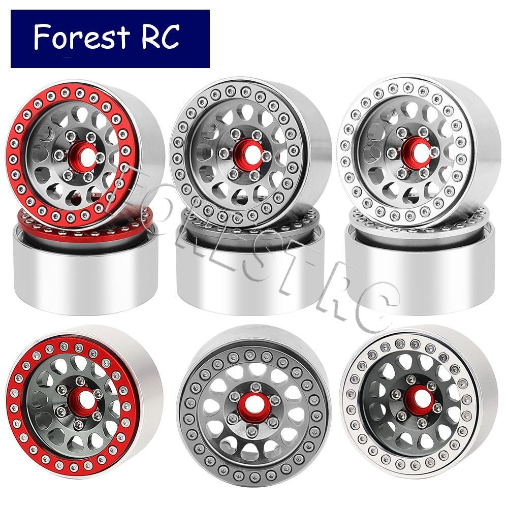 Metal Alloy 1/4pcs 1.9 Beadlock Wheel Hub Rims for 1/10 RC Crawler Car ...