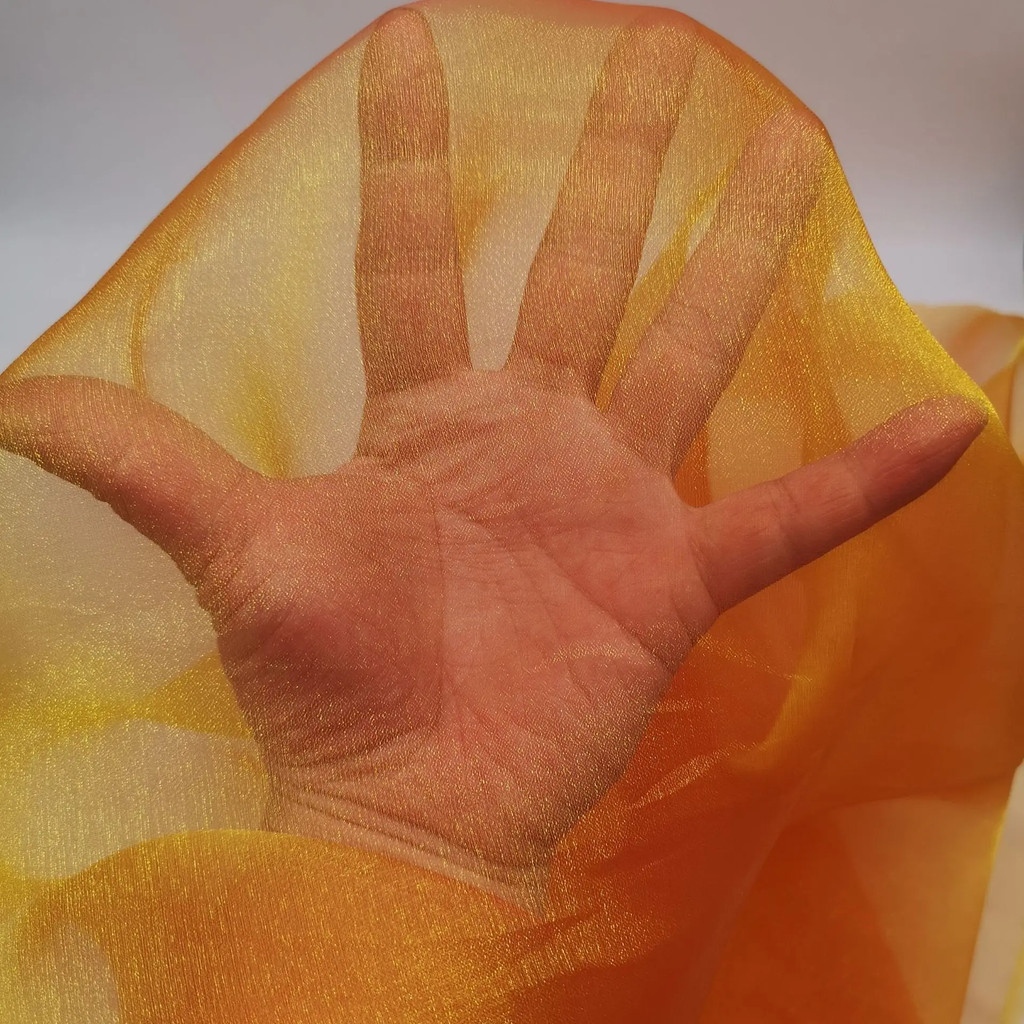 Two Tone Crystal Sheer Organza Fabric, See Through Gradient Voile ...