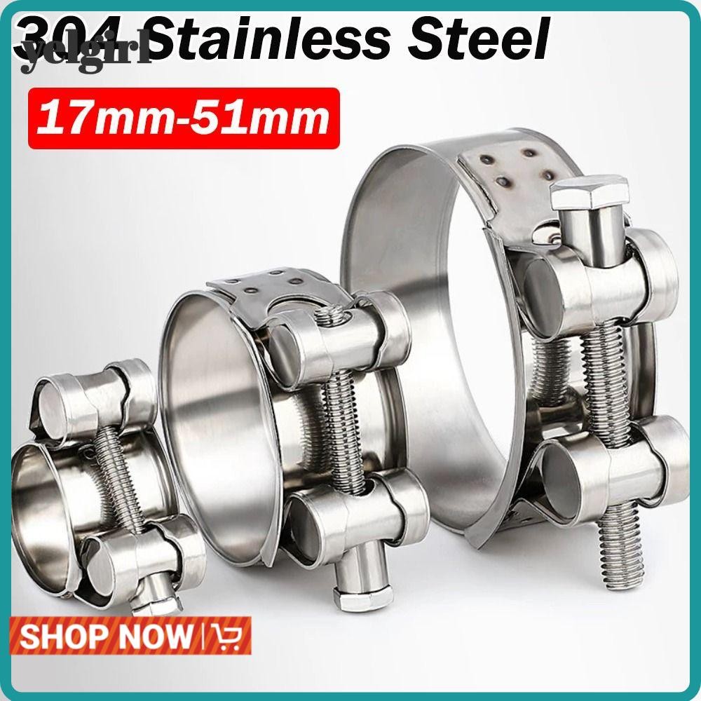 AGLYELGIRL Hose Clamps, T Bolt Powerful Tube Clamps, 304 Stainless ...